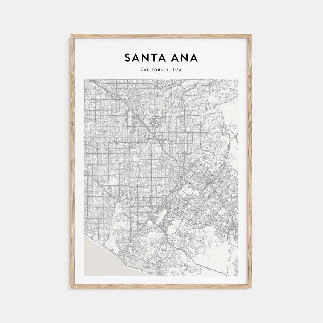 Santa Ana Map Poster, Santa Ana Map Print, Santa Ana Travel Wall Art ...