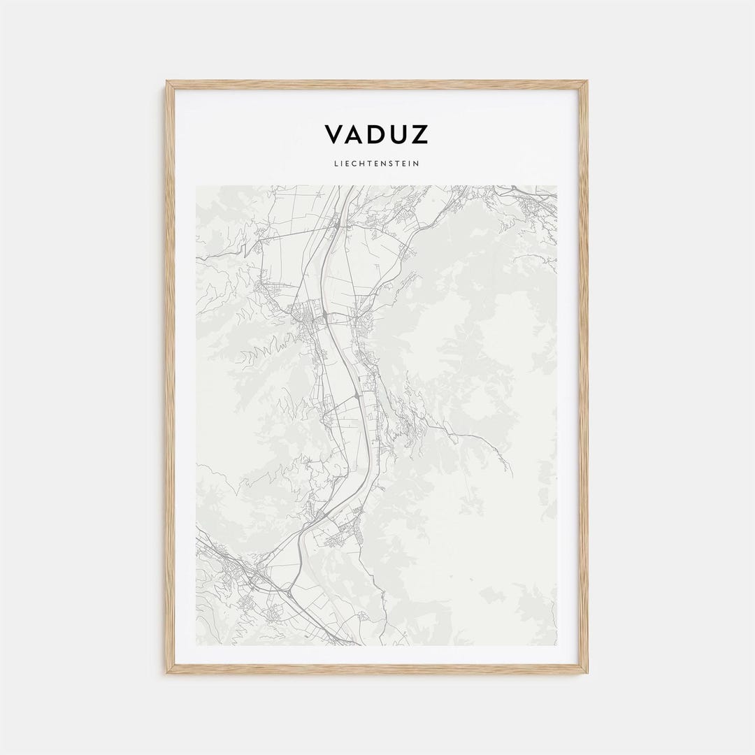 Vaduz Map Poster, Vaduz Map Print, Vaduz Travel Wall Art, Vaduz ...