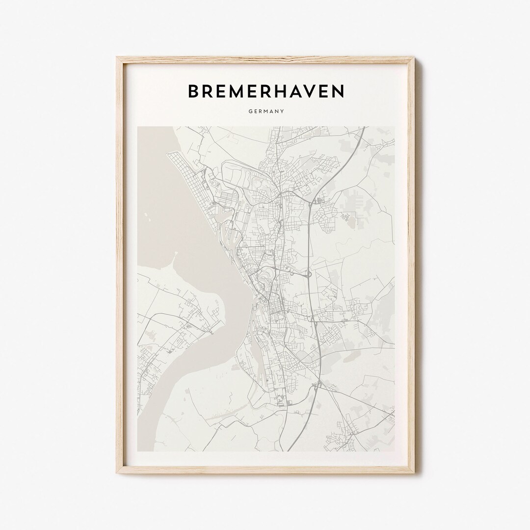 Bremerhaven Map Poster, Bremerhaven Map Print, Bremerhaven Personalized ...