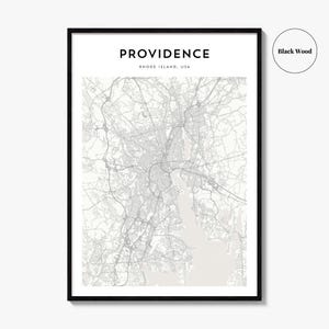 Providence Map Poster, Providence Map Print, Providence Travel Wall Art ...