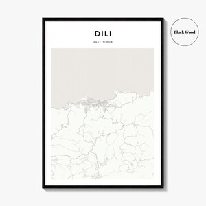 Dili Map Poster, Dili Map Print, Dili Travel Wall Art, Dili ...