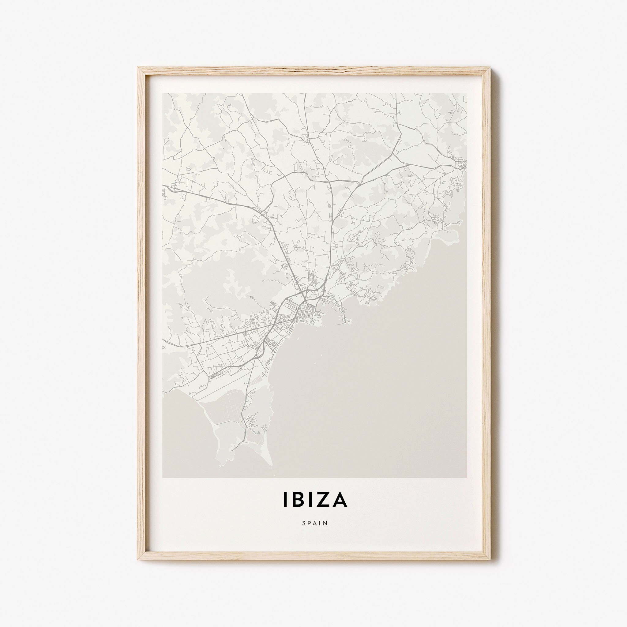 Map of Ibiza, Ibiza Map Print, Ibiza Map Poster, City Map Print, Map ...