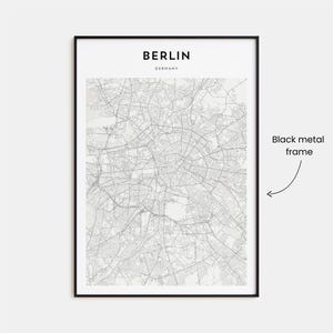 Berlin Map Poster, Berlin Map Print, Berlin Personalized Map Art, Berlin Wall Art, Berlin Travel ...