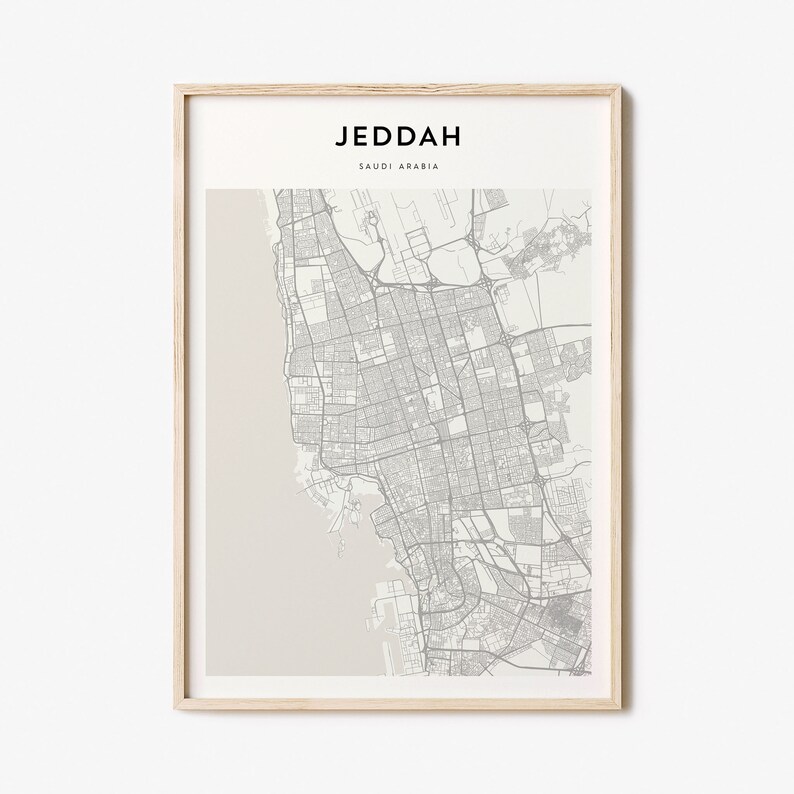 Jeddah Map Poster Jeddah Map Print Jeddah Personalized Map - Etsy