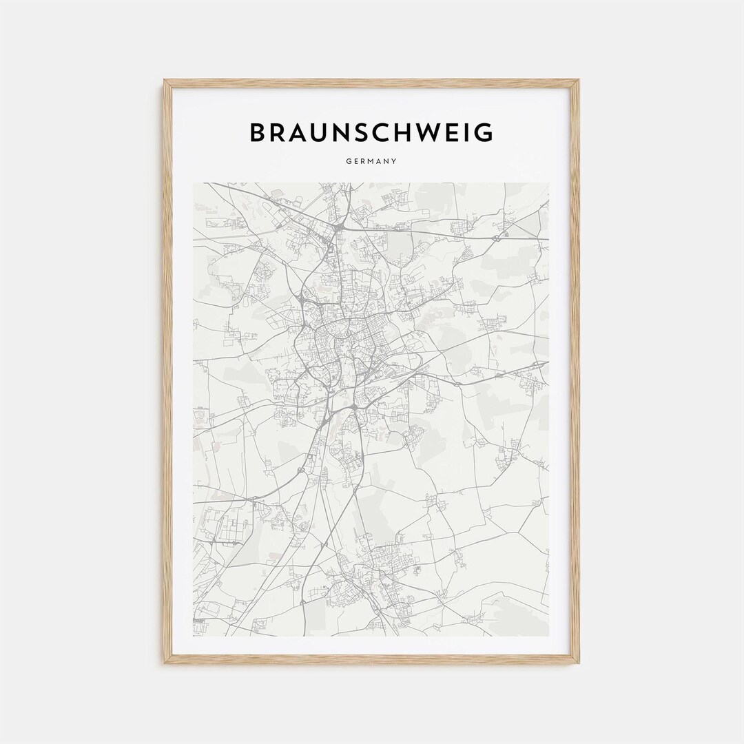 Braunschweig Map Poster, Braunschweig Map Print, Braunschweig Travel ...