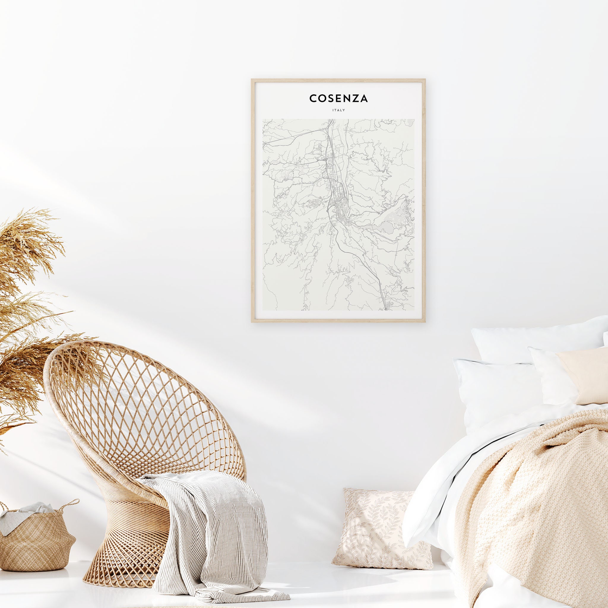 Cosenza Map Poster, Cosenza Map Print, Cosenza Personalized Map Art ...