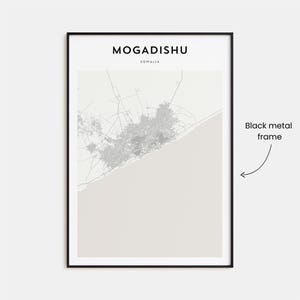 Mogadishu Map Poster, Mogadishu Map Print, Mogadishu Personalized Map ...