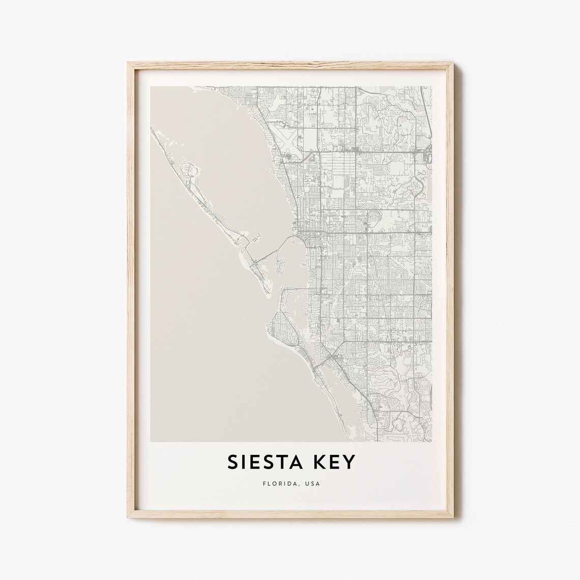 Map of Siesta Key, Siesta Key Map Print, Siesta Key Map Poster, City ...