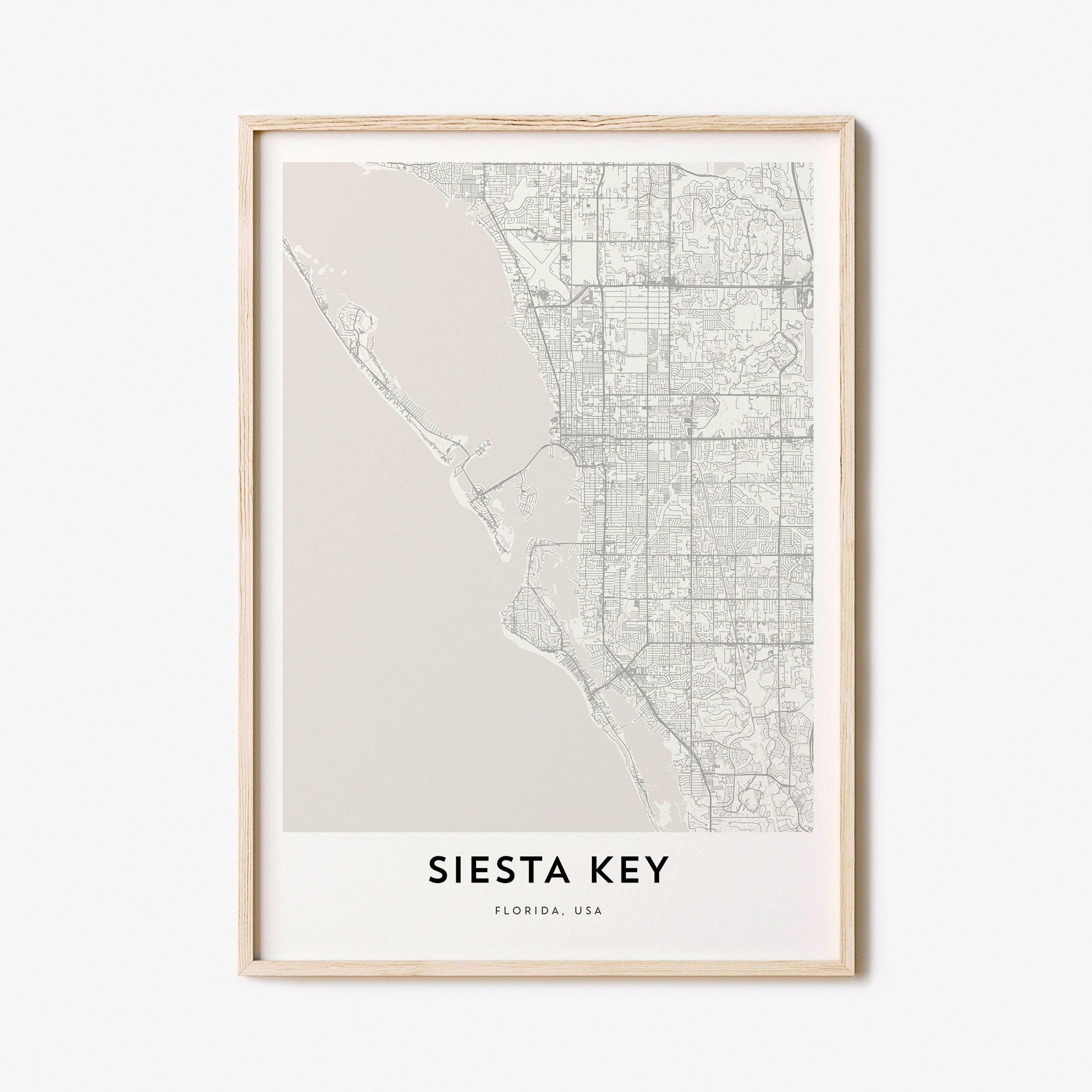 Map of Siesta Key, Siesta Key Map Print, Siesta Key Map Poster, City ...