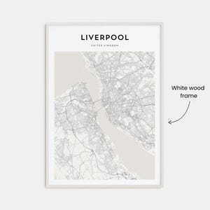 Liverpool Map Poster, Liverpool Map Print, Liverpool Travel Wall Art ...