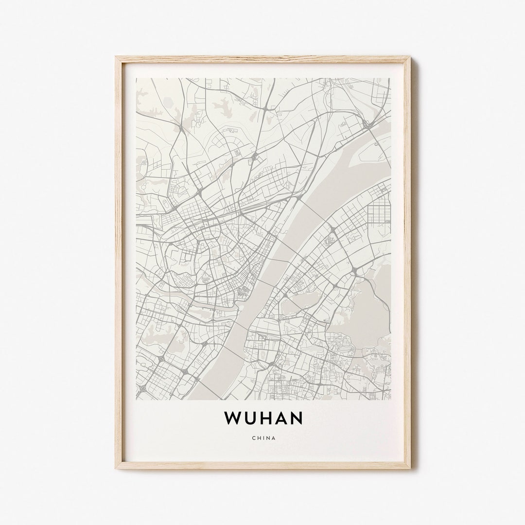 Map of Wuhan Wuhan Map Print Wuhan Map Poster City Map - Etsy