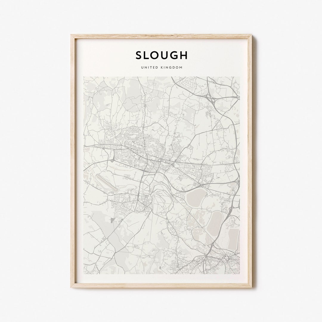 Slough Map Poster, Slough Map Print, Slough Personalized Map Art ...
