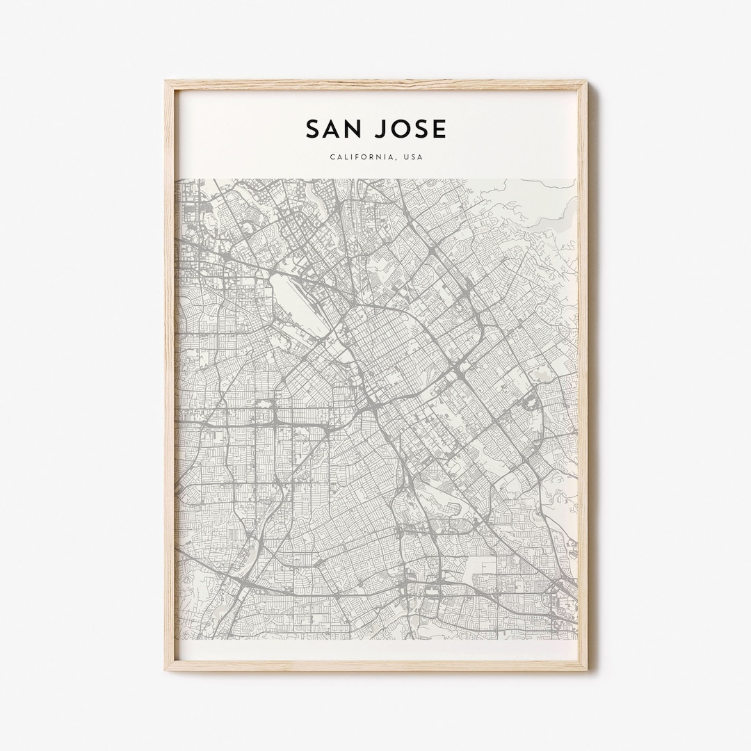 San Jose Map Poster, San Jose Map Print, San Jose Personalized Map Art ...