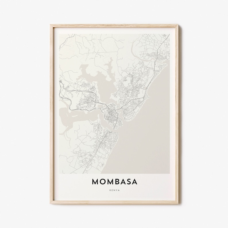 Map of Mombasa Mombasa Map Print Mombasa Map Poster City - Etsy