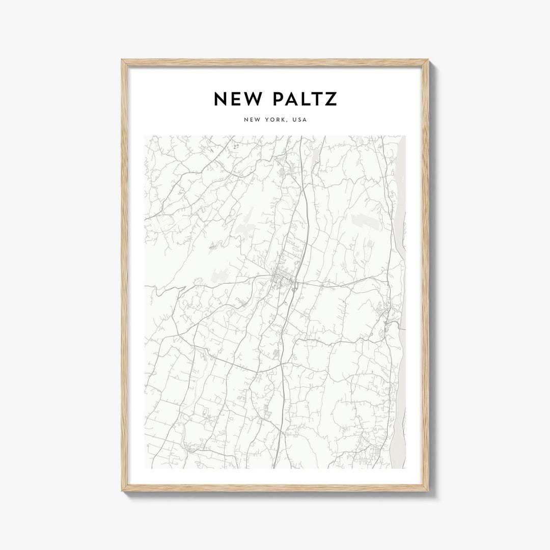 New Paltz Map Poster, New Paltz Map Print, New Paltz Travel Wall Art ...