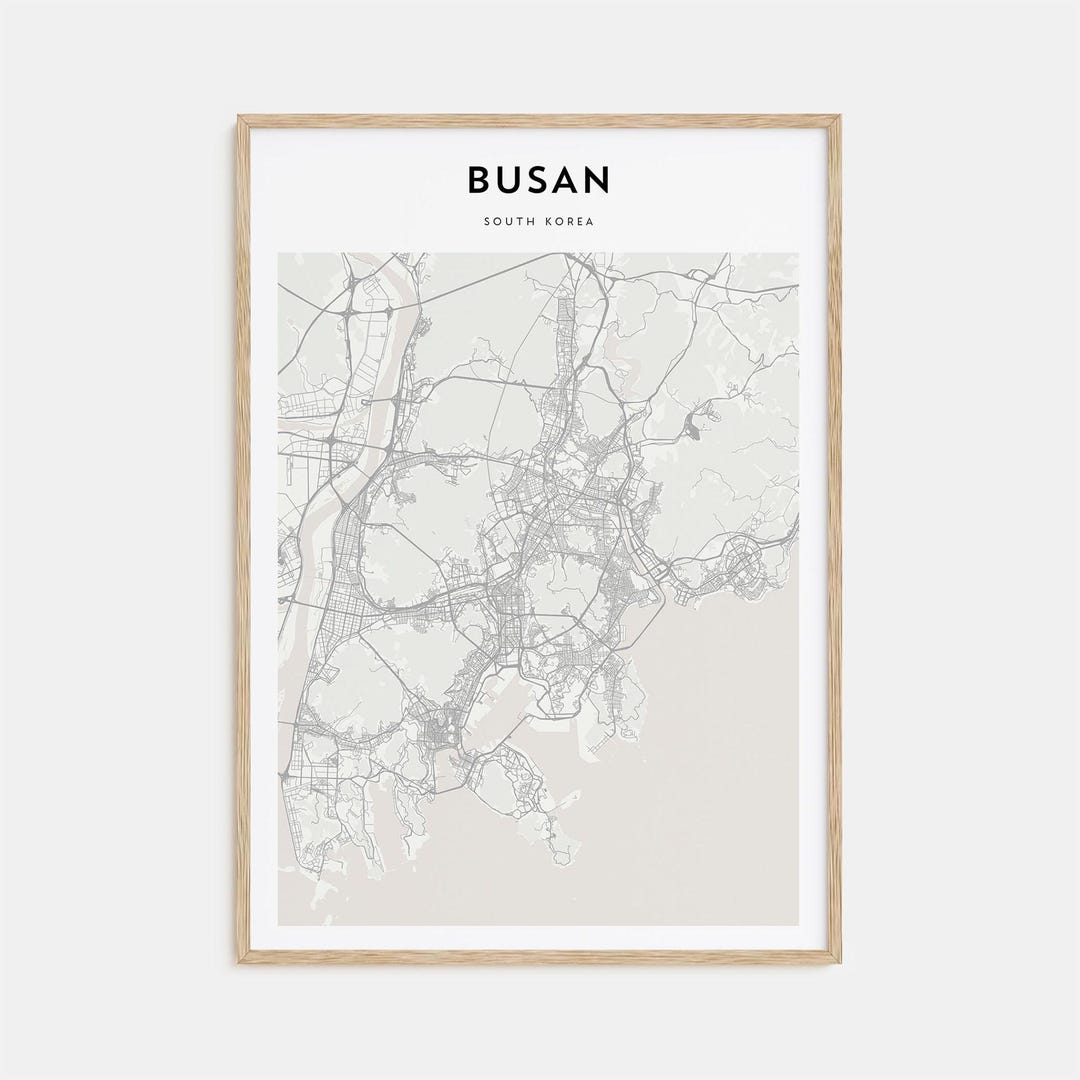 Busan Map Poster, Busan Map Print, Busan Personalized Map Art, Busan ...
