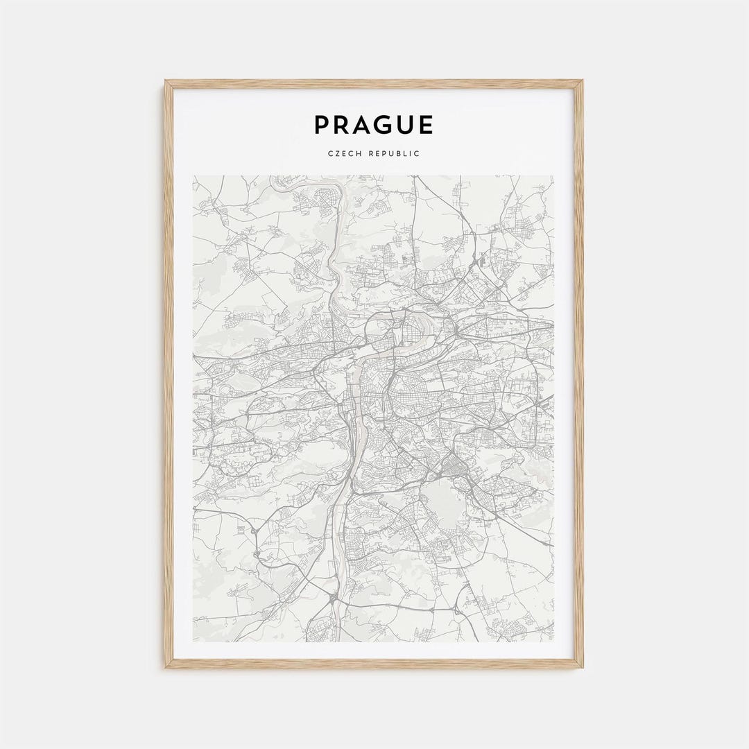 Prague Map Poster, Prague Map Print, Prague Personalized Map Art ...