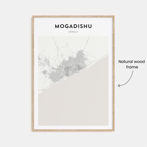 Mogadishu Map Poster, Mogadishu Map Print, Mogadishu Travel Wall Art ...