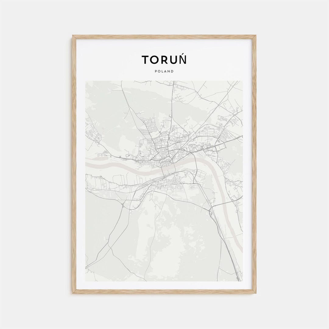 Torun Map Poster, Torun Map Print, Torun Travel Wall Art, Torun ...