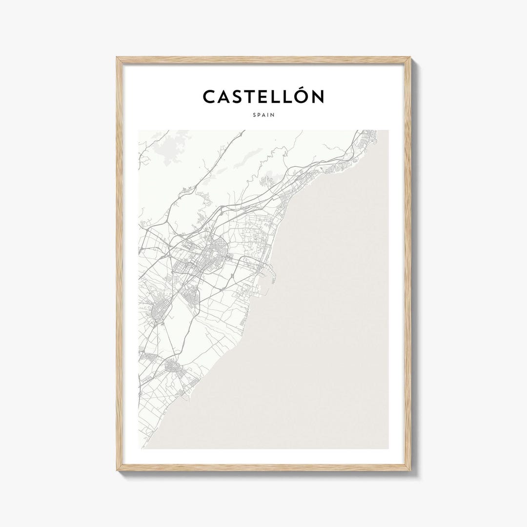 Castellón Map Poster, Castellón Map Print, Castellón Travel Wall Art ...