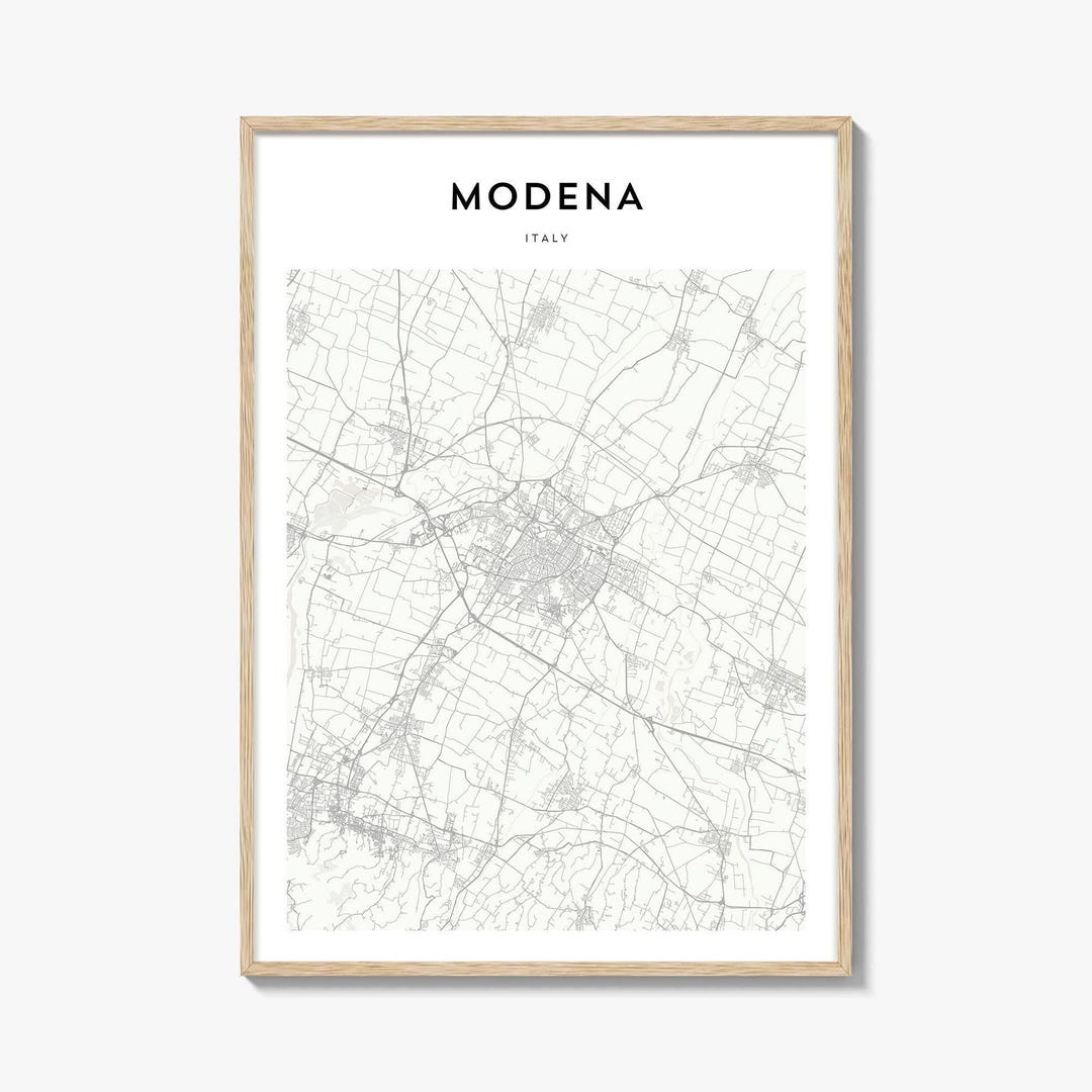 Modena Map Poster, Modena Map Print, Modena Travel Wall Art, Modena ...