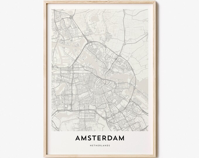 Amsterdam Map Print - Etsy