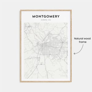 Montgomery Map Poster, Montgomery Map Print, Montgomery Travel Wall Art ...