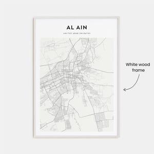 Al Ain Map Poster, Al Ain Map Print, Al Ain Travel Wall Art, Al Ain ...