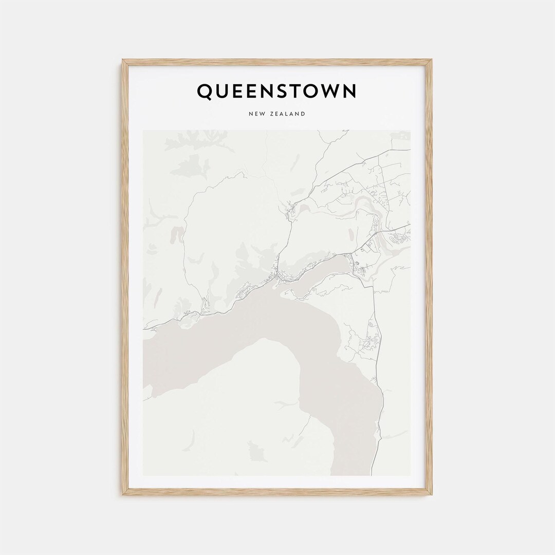 Queenstown Map Poster, Queenstown Map Print, Queenstown Personalized ...