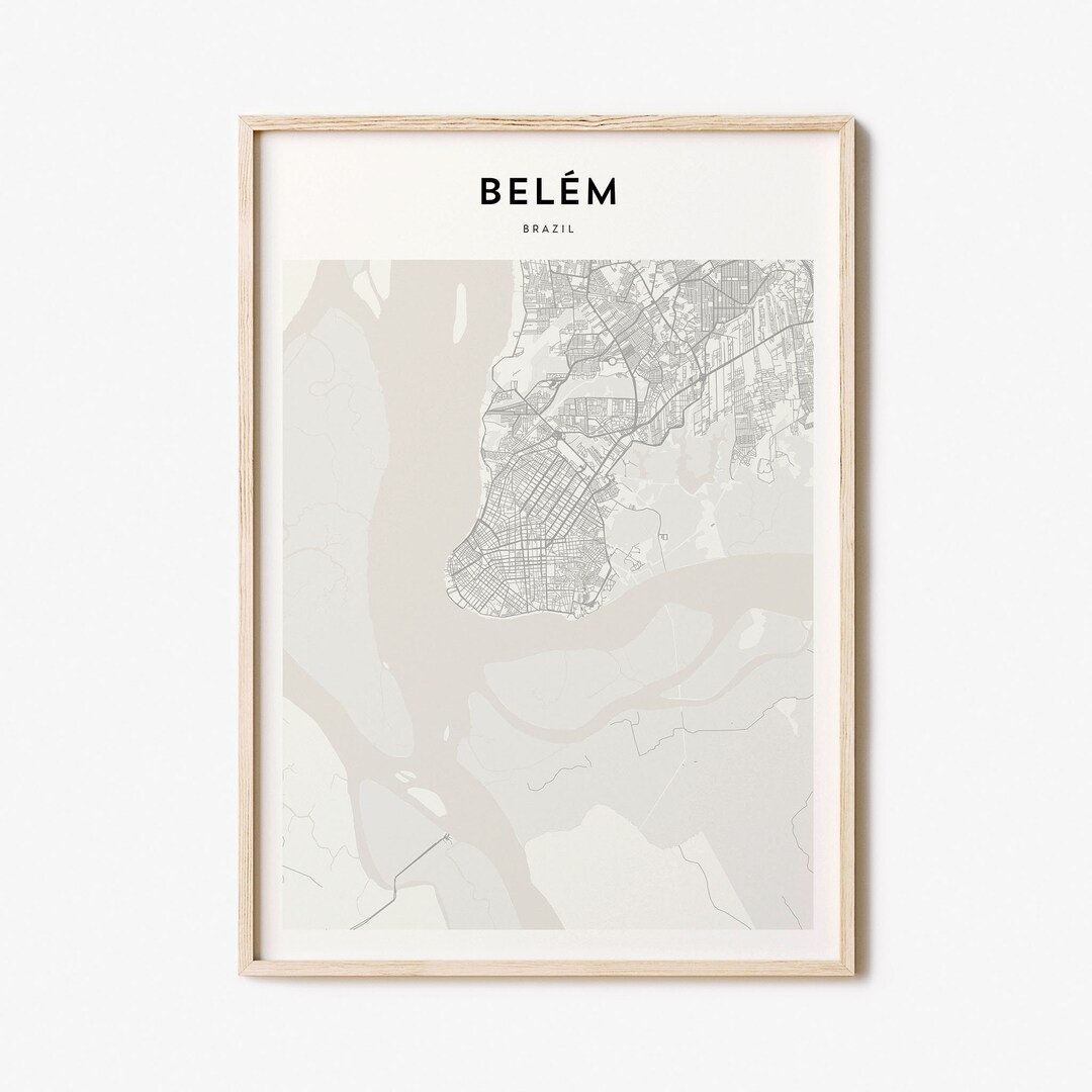 Belem Map Poster, Belem Map Print, Belem Personalized Map Art, Belem ...