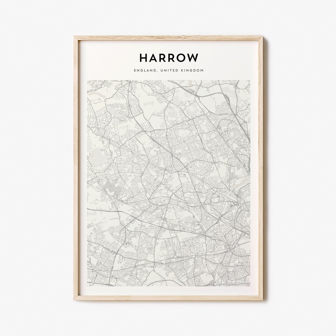 Harrow Map Poster Harrow Map Print Harrow Personalized Map - Etsy