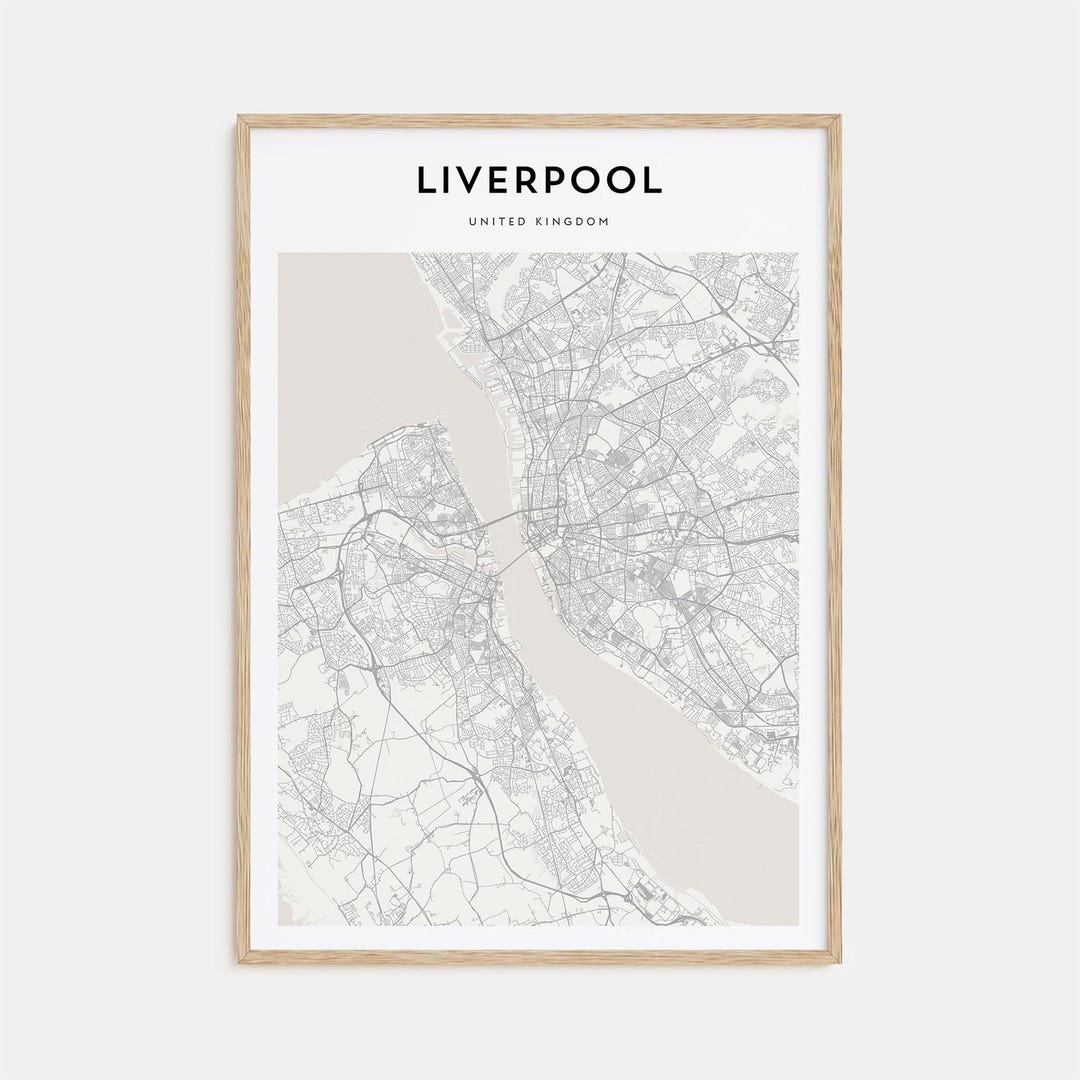 Liverpool Map Poster, Liverpool Map Print, Liverpool Personalized Map ...