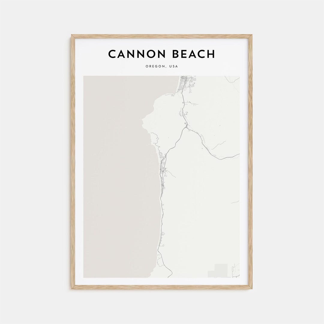 Cannon Beach Map Poster, Cannon Beach Map Print, Cannon Beach ...