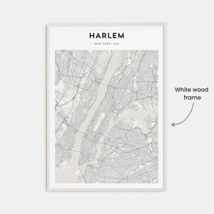 Harlem Map Poster, Harlem Map Print, Harlem Personalized Map Art ...