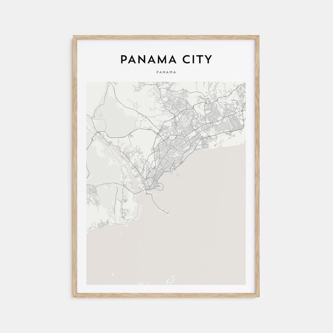 Panama City Panama Map Poster, Panama City Map Print, Panama City ...