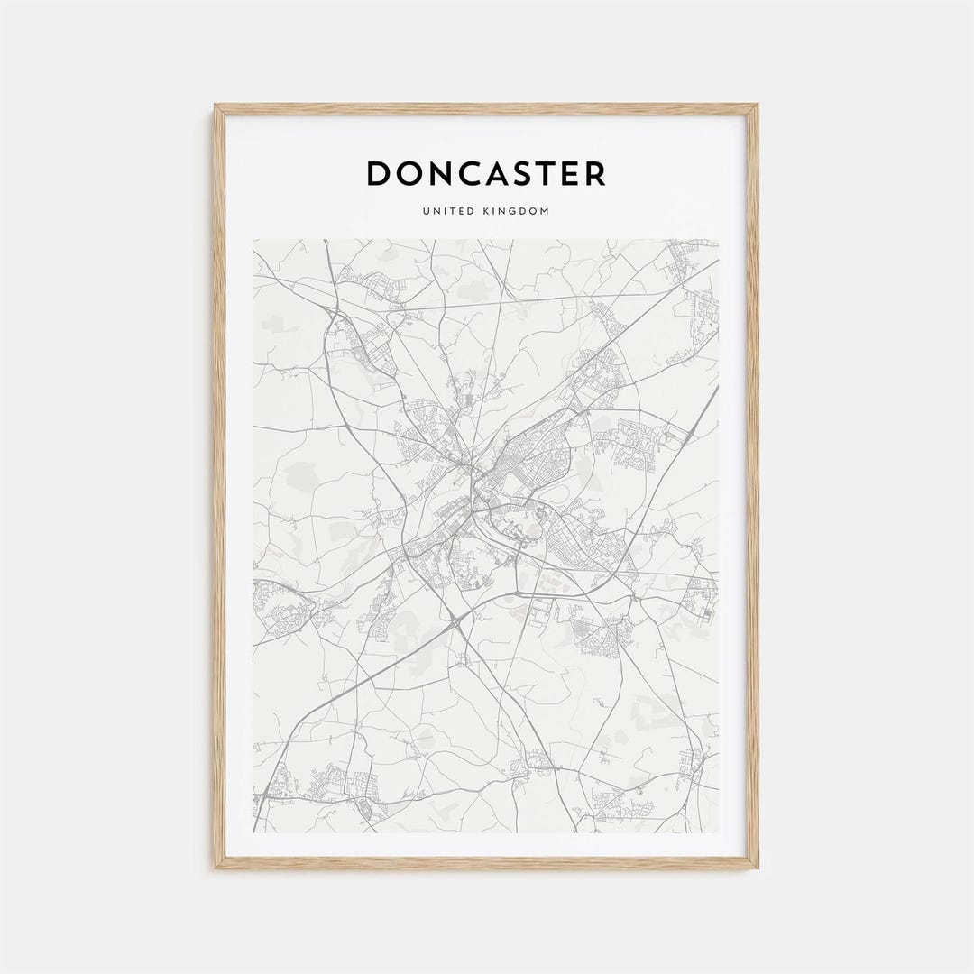 Doncaster Map Poster, Doncaster Map Print, Doncaster Travel Wall Art ...