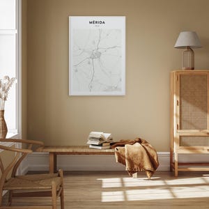 Merida Map Poster Spain, Merida Map Print, Merida Personalized Map Art ...