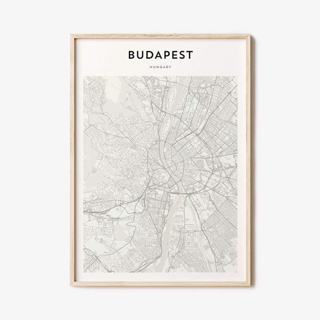 Budapest Map Poster, Budapest Map Print, Budapest Personalized Map Art ...