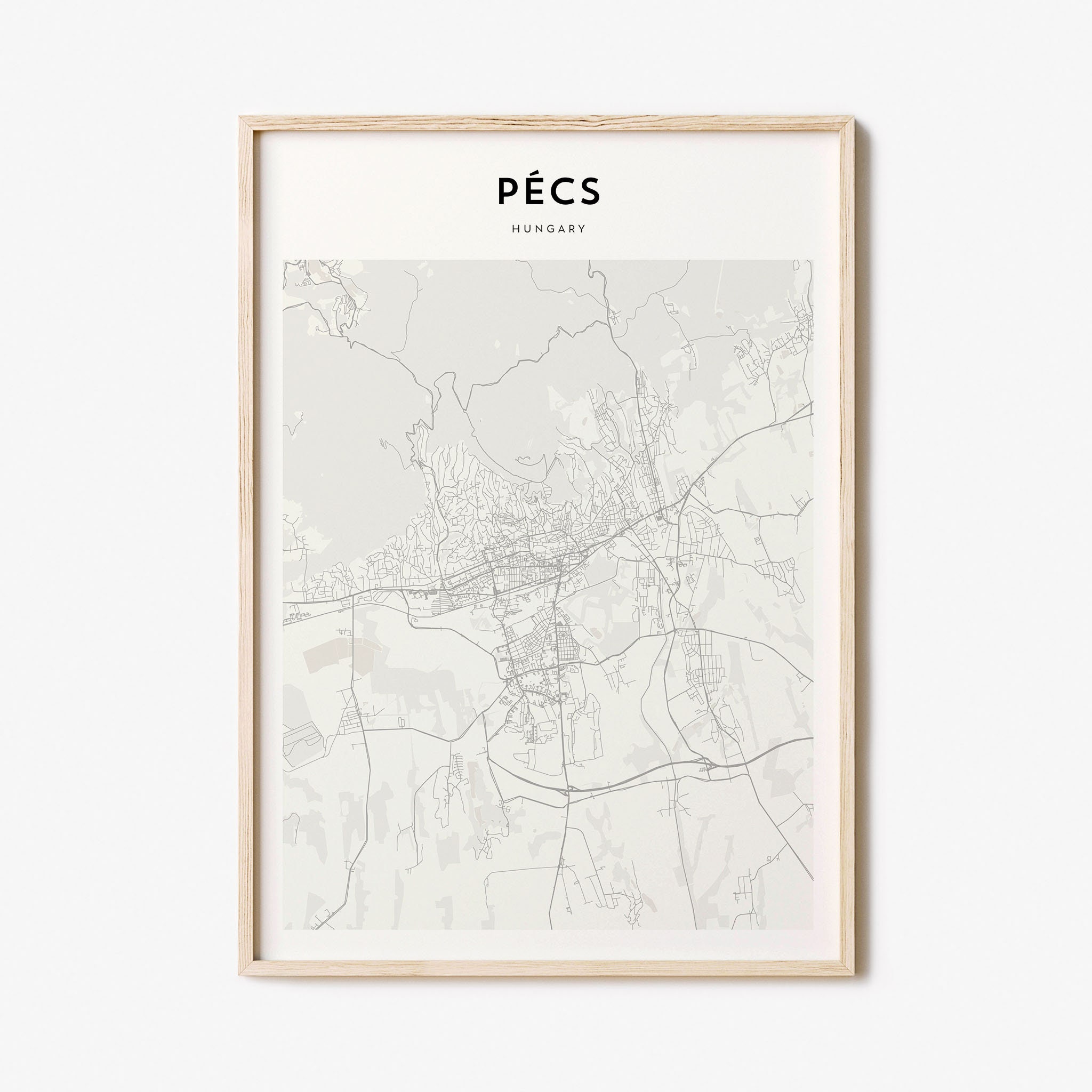 Pecs Map Poster, Pecs Map Print, Pecs Personalized Map Art, Pecs Wall ...