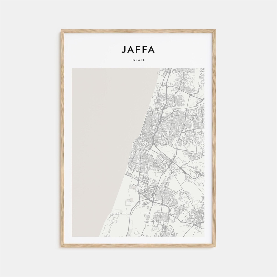 Jaffa Map Poster, Jaffa Map Print, Jaffa Travel Wall Art, Jaffa ...