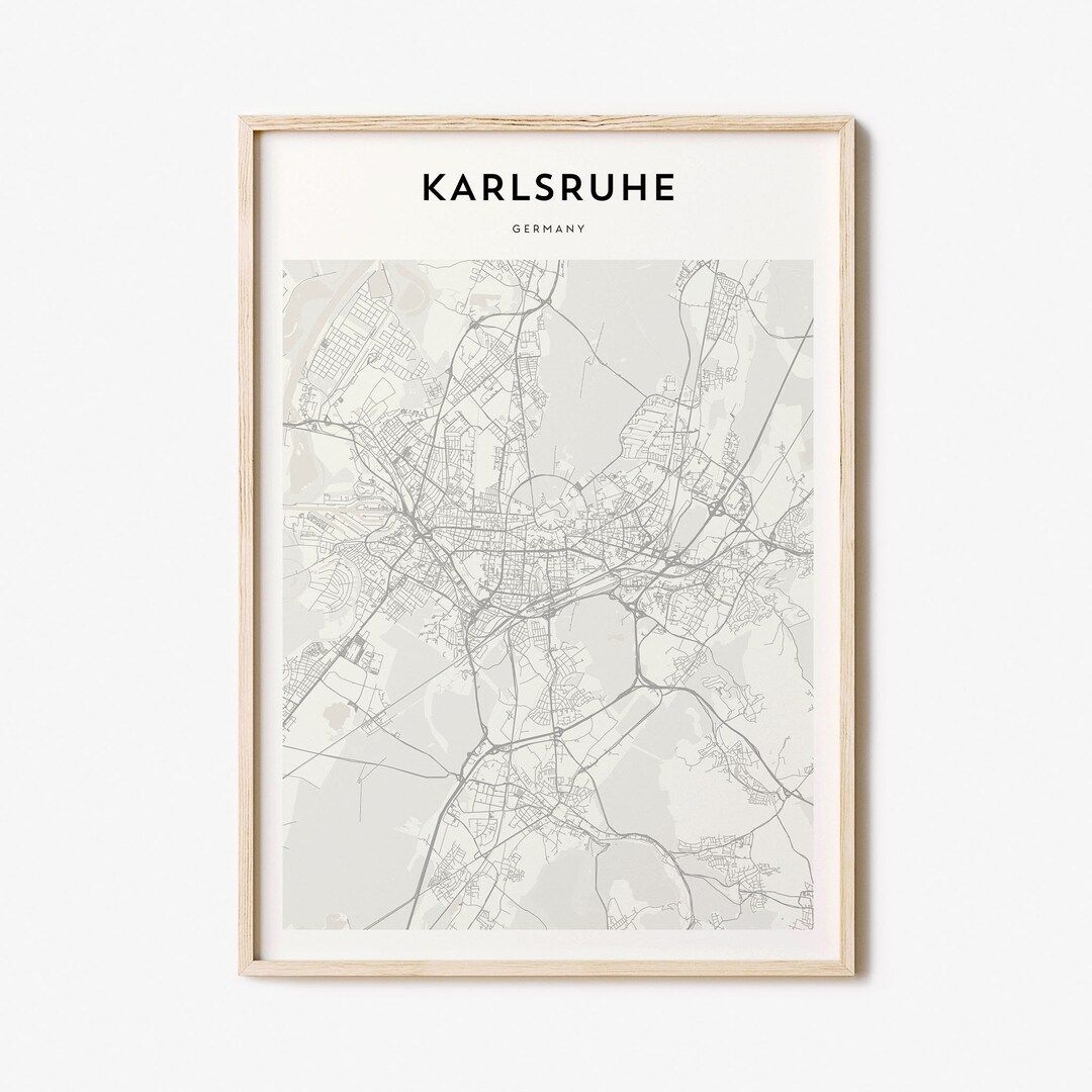 Karlsruhe Map Poster, Karlsruhe Map Print, Karlsruhe Personalized Map ...