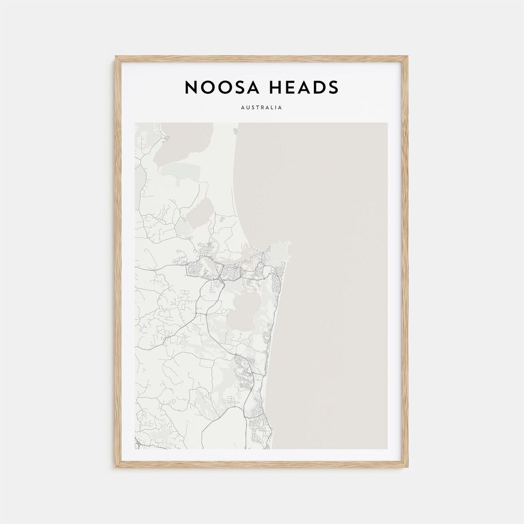 Noosa Heads Map Poster, Noosa Heads Map Print, Noosa Heads Personalized ...