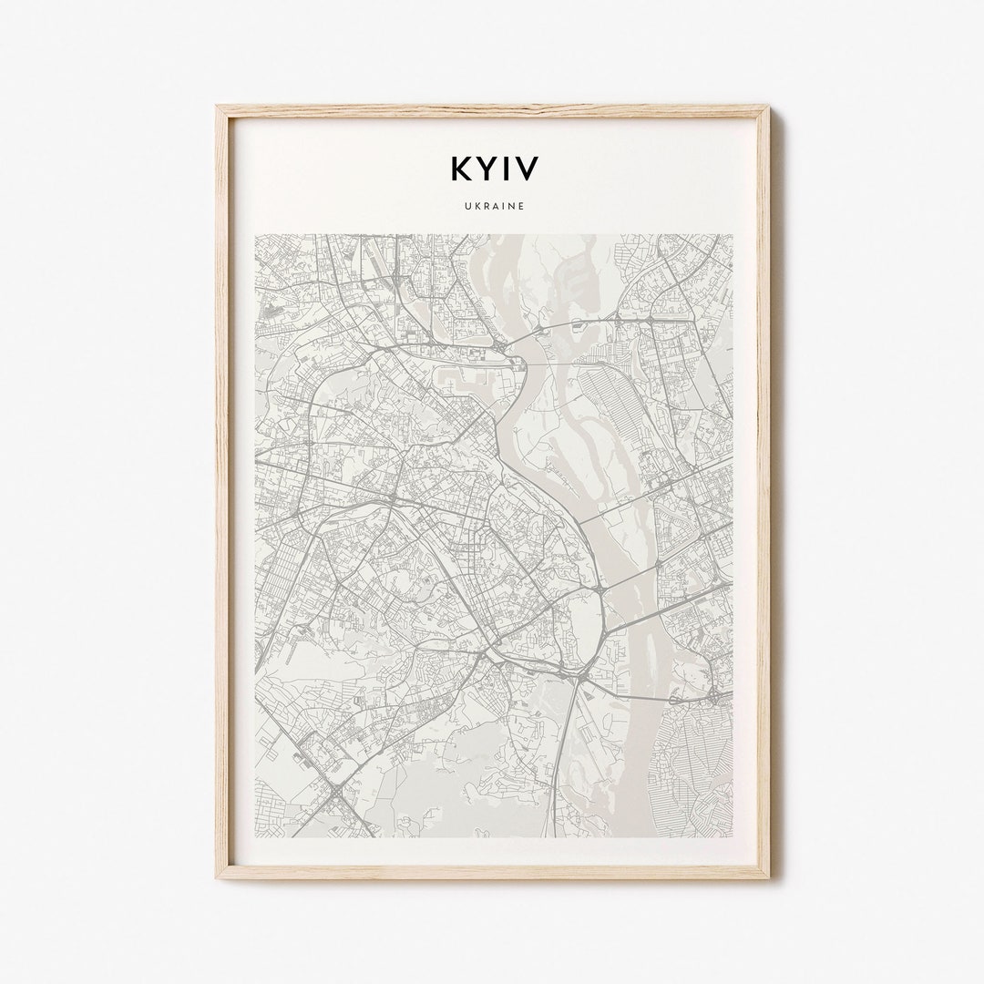 Kyiv Map Poster, Kyiv Map Print, Kyiv Personalized Map Art, Kyiv Wall ...
