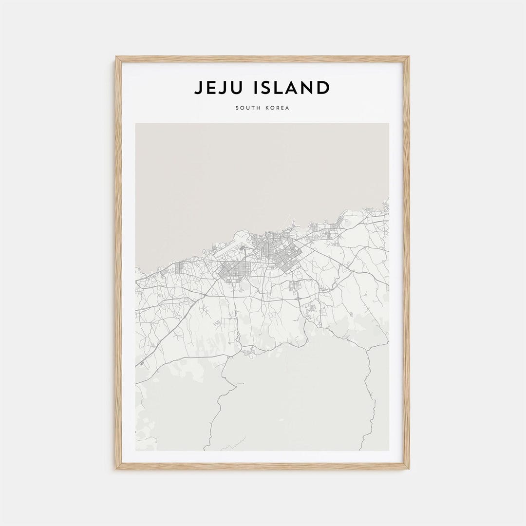 Jeju Island Map Poster, Jeju Island Map Print, Jeju Island Personalized ...