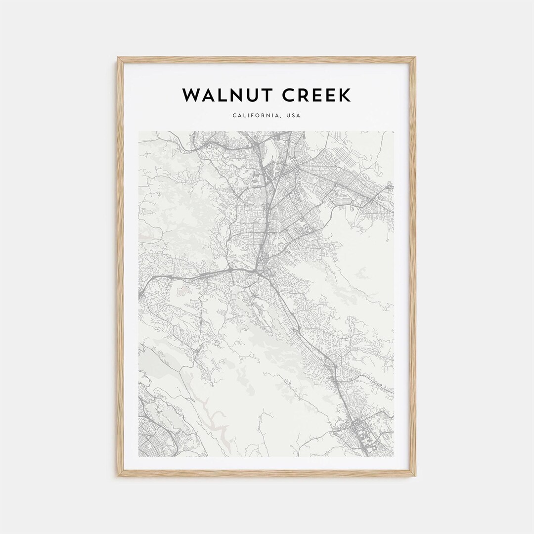 Walnut Creek Map Poster, Walnut Creek Map Print, Walnut Creek Travel ...