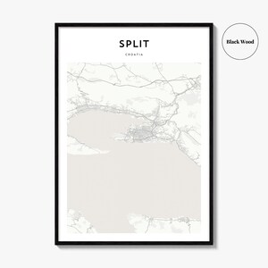 Split Map Poster, Split Map Print, Split Travel Wall Art, Split Personalized Map, Croatia - Etsy