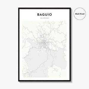 Baguio Map Poster, Baguio Map Print, Baguio Travel Wall Art, Baguio ...