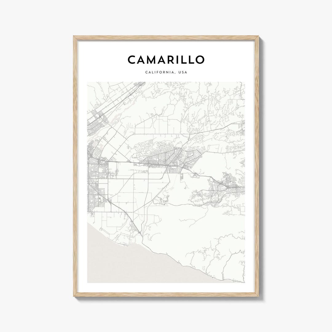 Camarillo Map Poster, Camarillo Map Print, Camarillo Travel Wall Art ...