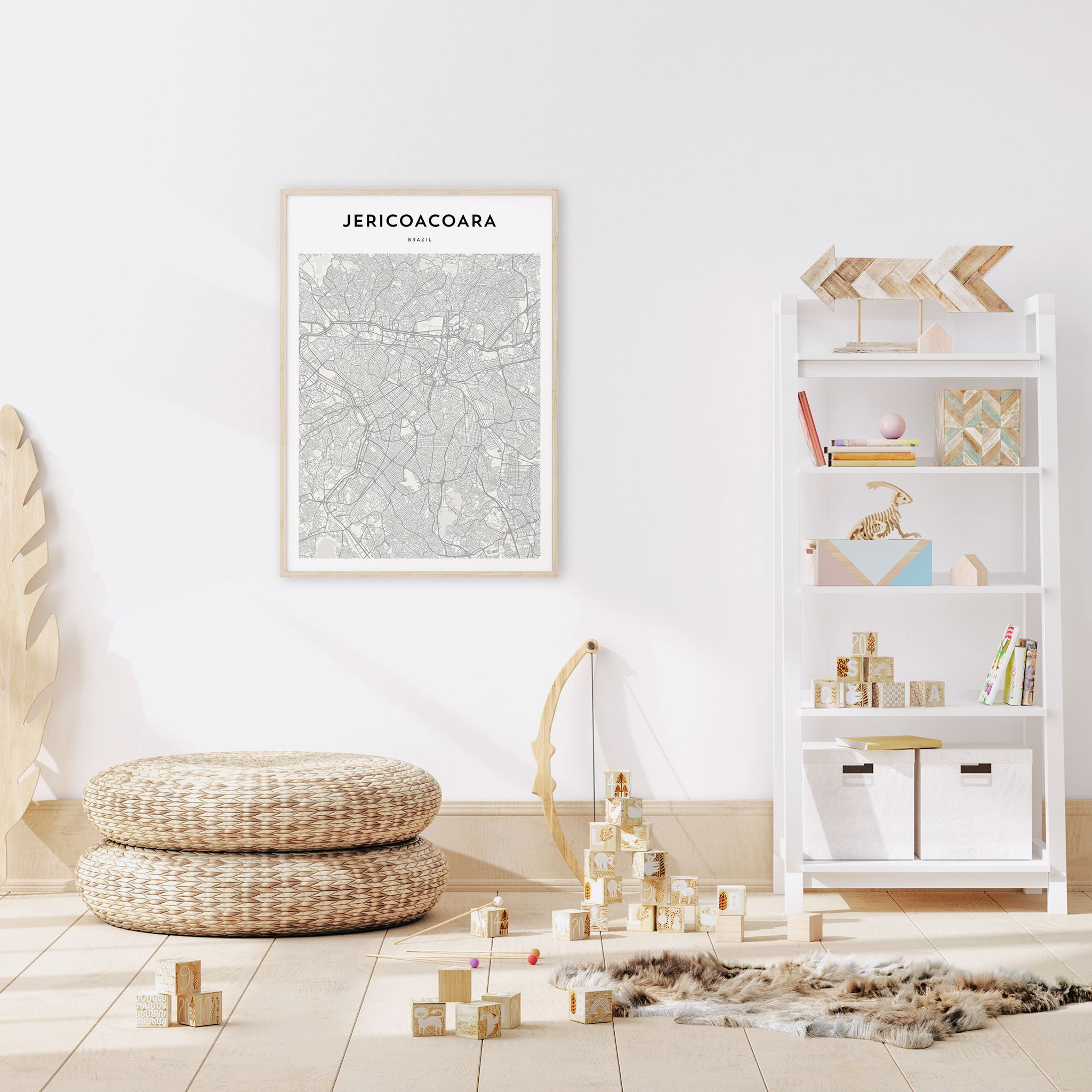 Jericoacoara Map Poster, Jericoacoara Map Print, Jericoacoara ...