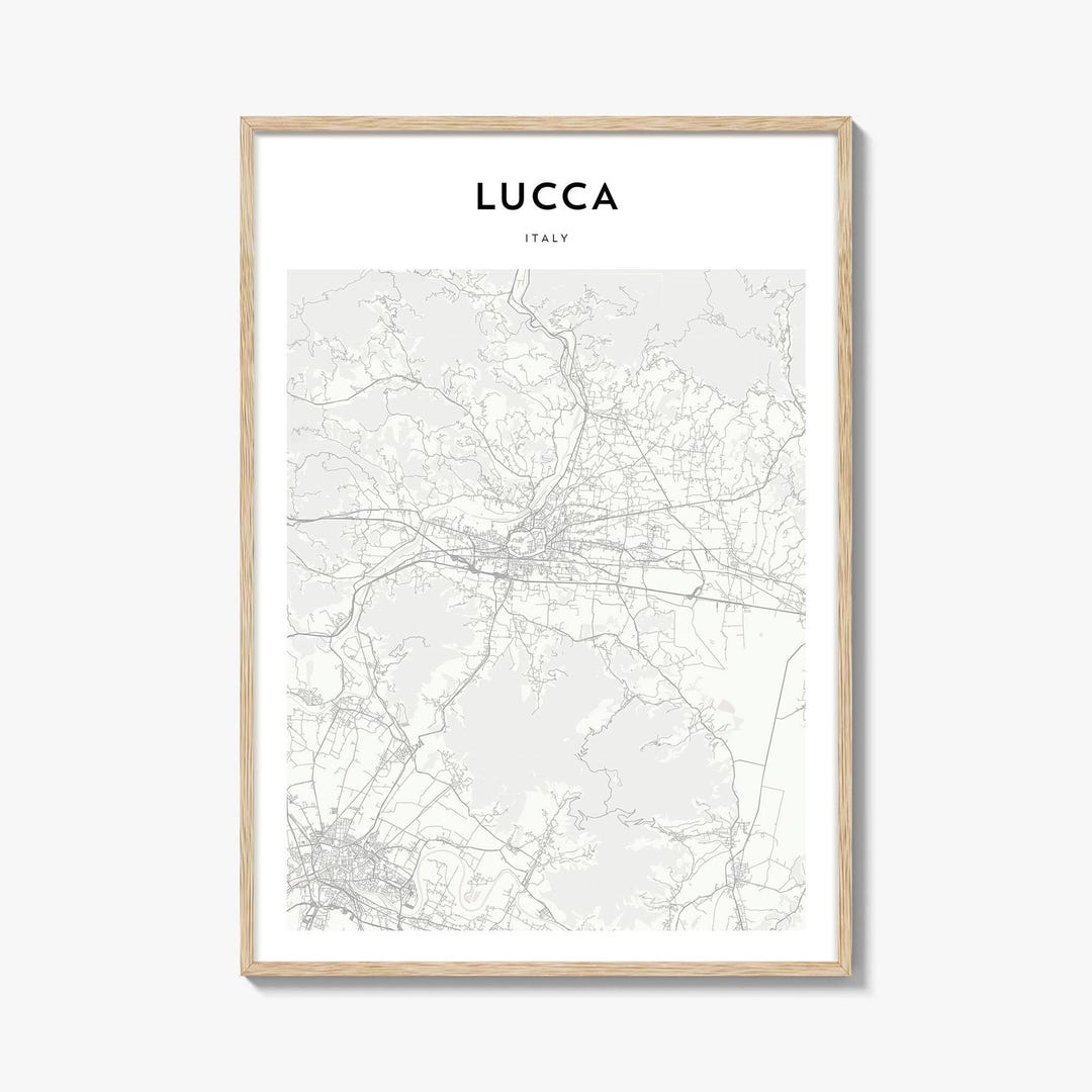 Lucca Map Poster, Lucca Map Print, Lucca Travel Wall Art, Lucca ...